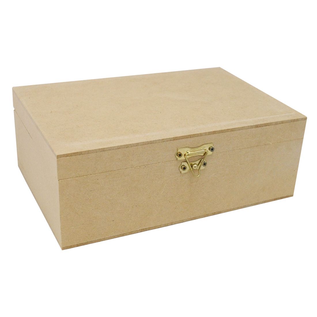 Caixa Retangular Com Fecho E DobradiÇA 37x27x13 Mdf 6mm Madeira ...
