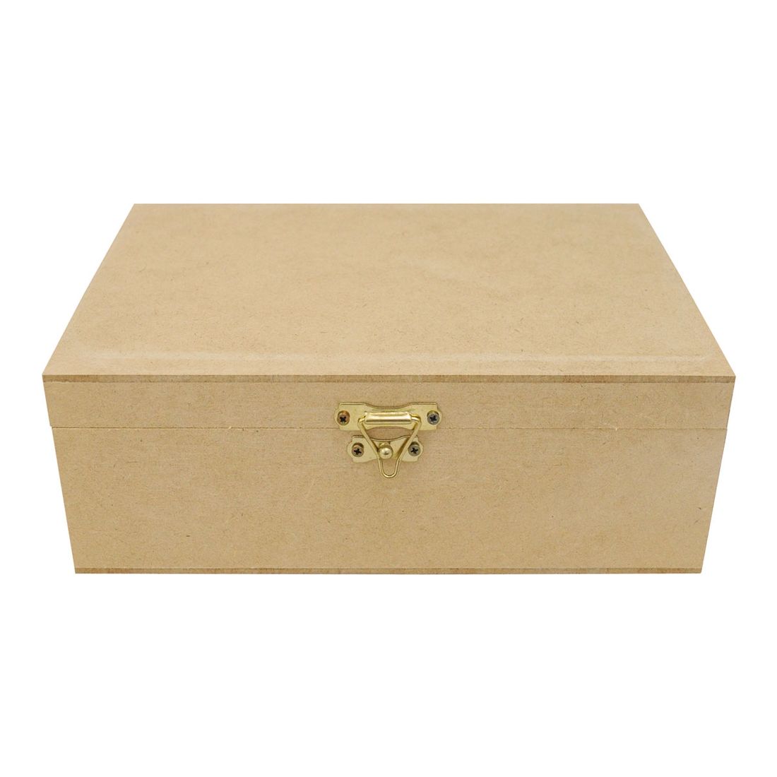 Caixa Retangular Com Fecho E DobradiÇA 37x27x13 Mdf 6mm Madeira ...
