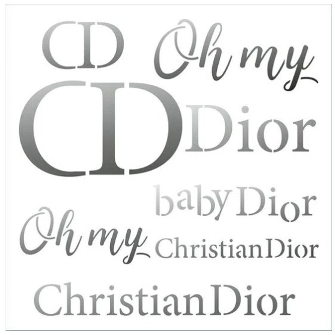 Stencil Pintura Grifes Christian Dior Stxx-174 20x20cm Litoarte ...