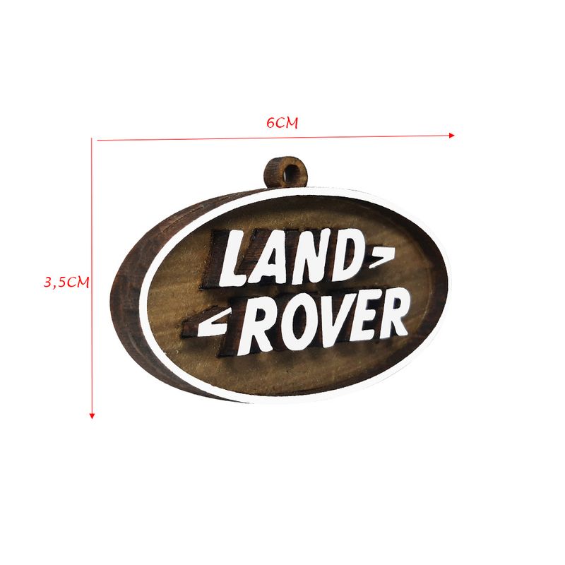 Chaveiro 3d Marca Land Rover 6cm Mdf Madeira Decorada ...