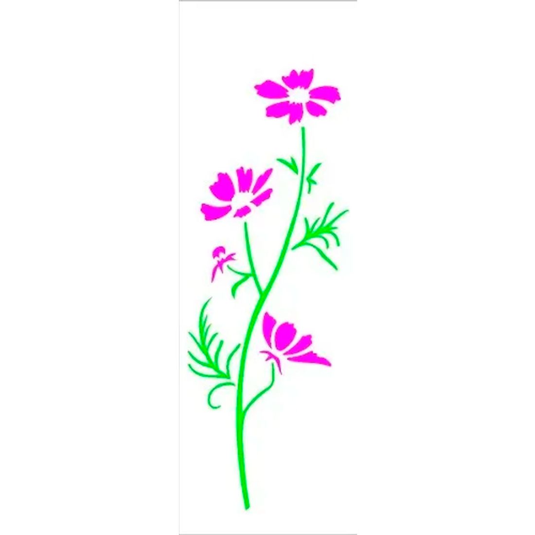 Stencil Simples Flor Cosmos 1719 10x30 Opa - atacadaodoartesanatomdf