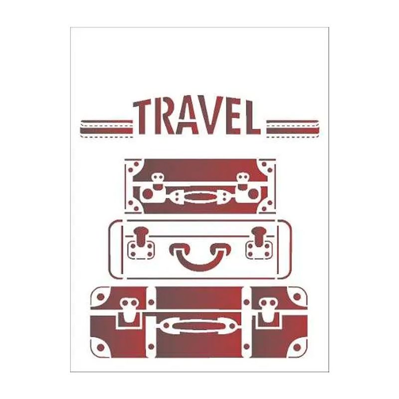 Stencil Simples Travel Opa2050 15x20 - atacadaodoartesanatomdf
