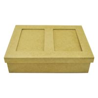 Caixa Retangular Com Fecho E DobradiÇA 37x27x13 Mdf 6mm Madeira ...