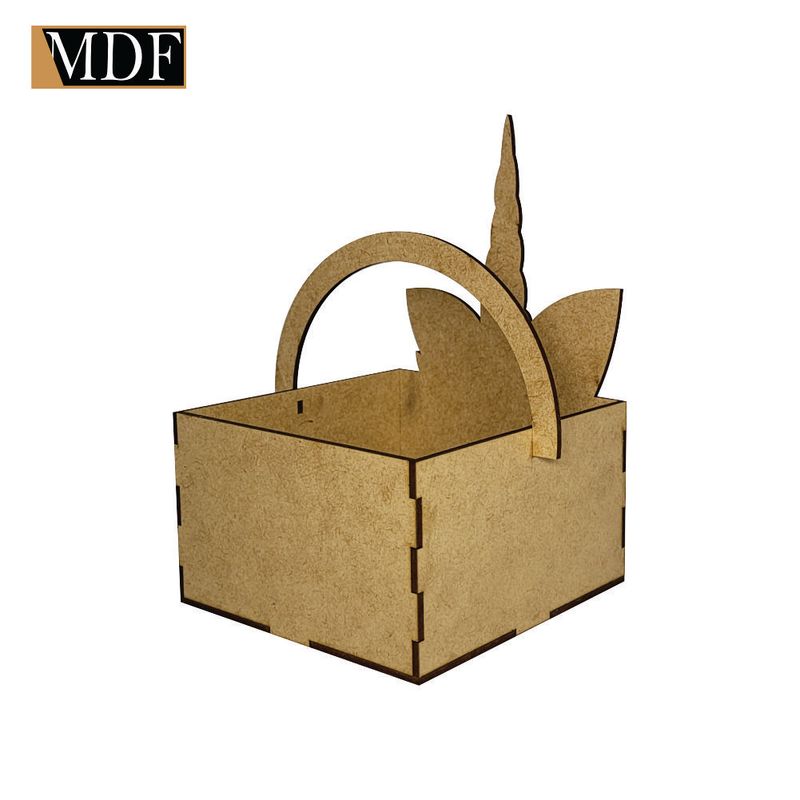 Cesta de Unicornio com Alça para Decoração Kit 5 Un. Mdf Madeira ...