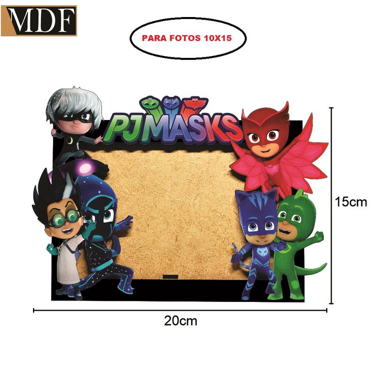 Porta Retrato Infantil 3d Pj Masks Fotos 10x15 Kit 50 Un. Aniversário ...
