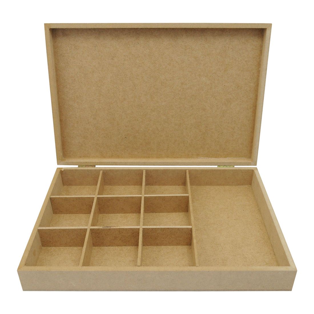 Caixa Retangular Dobradiça e Divisorias 30x20x5 Mdf 6mm Madeira ...