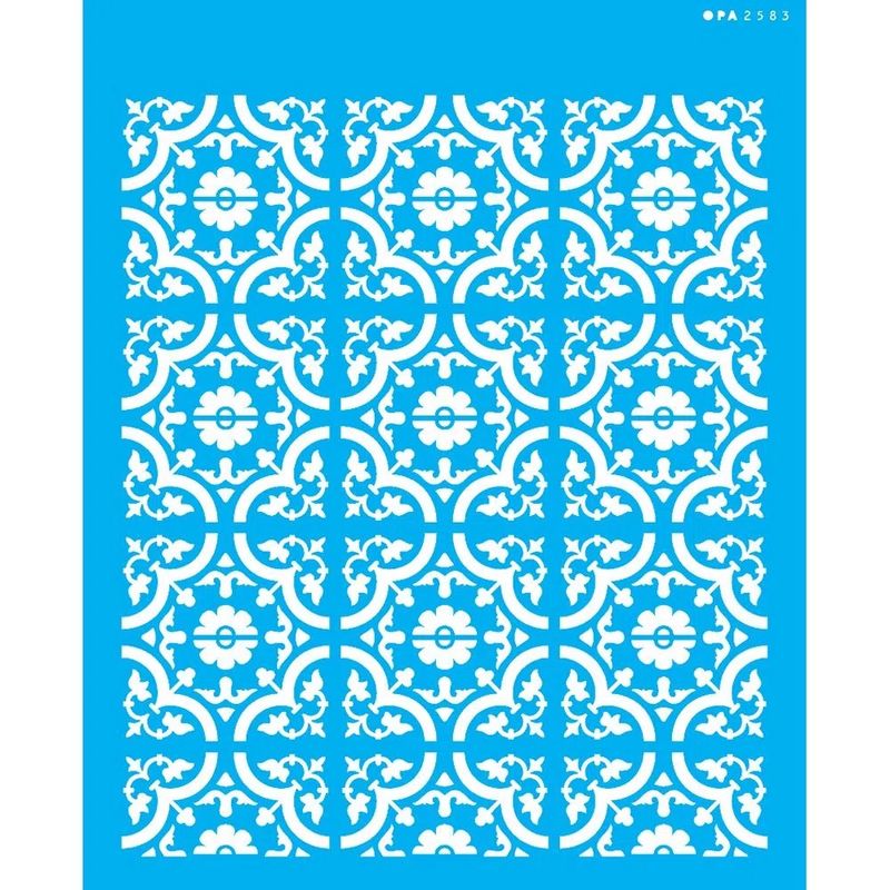 Stencil Pintura Estamparia Ladrilho I 2583 20x25 Opa ...