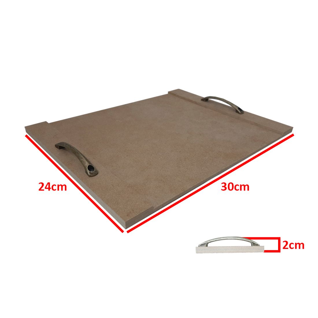 Bandeja Palete Retangular com Alça 30x24 Mdf 4mm Madeira ...