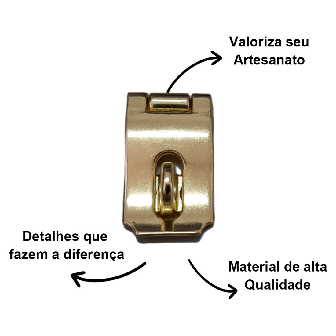 Kit 5 Fecho Cadeado Curvado para Caixa Artesanato - atacadaodoartesanatomdf
