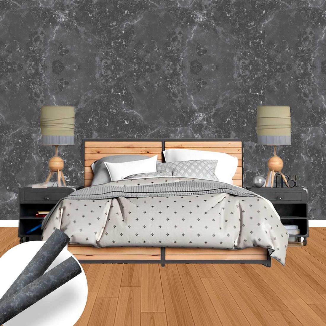Papel de Parede Mod 11 Granite Onix Night Vinilico ...
