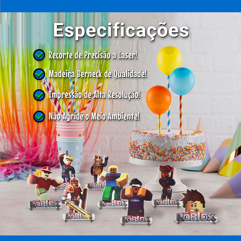 Totens de Mesa Jogo Infantil Kit com 8 Displays Aniversário Mdf ...