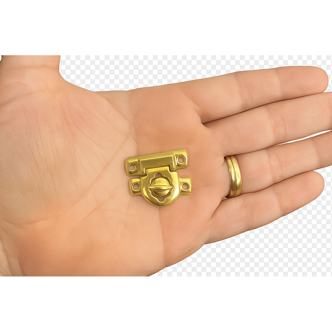 Fecho Cadeado para Caixa Pequeno Kit 5 Unidades Latonado Ouro ...